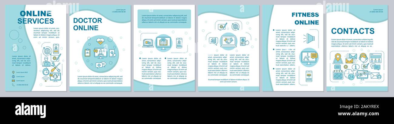 Online services brochure template layout. Health assistance. Flyer ...