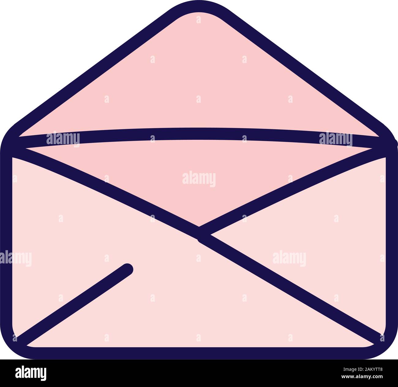 pink open envelope message courier icon vector illustration Stock ...