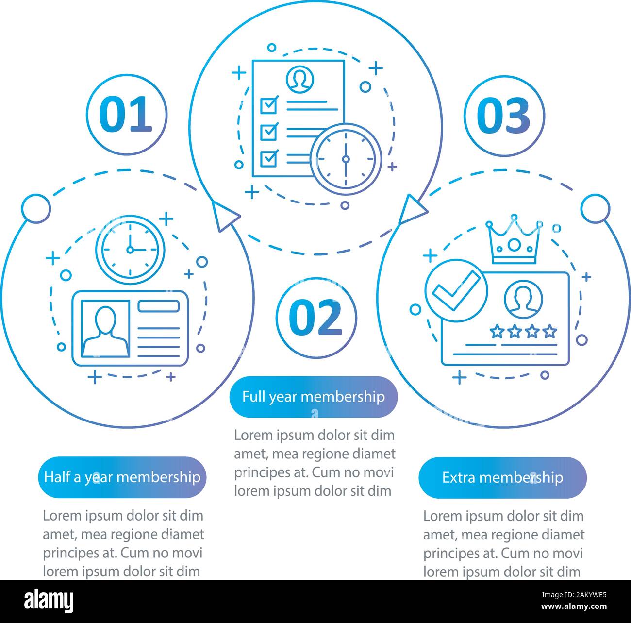 Membership, subscription vector infographic template. Tariff plans ...
