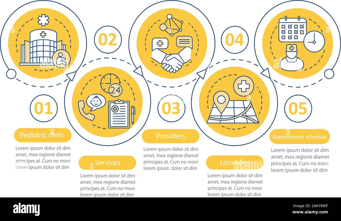 Pediatric assistance vector infographic template. Business presentation ...