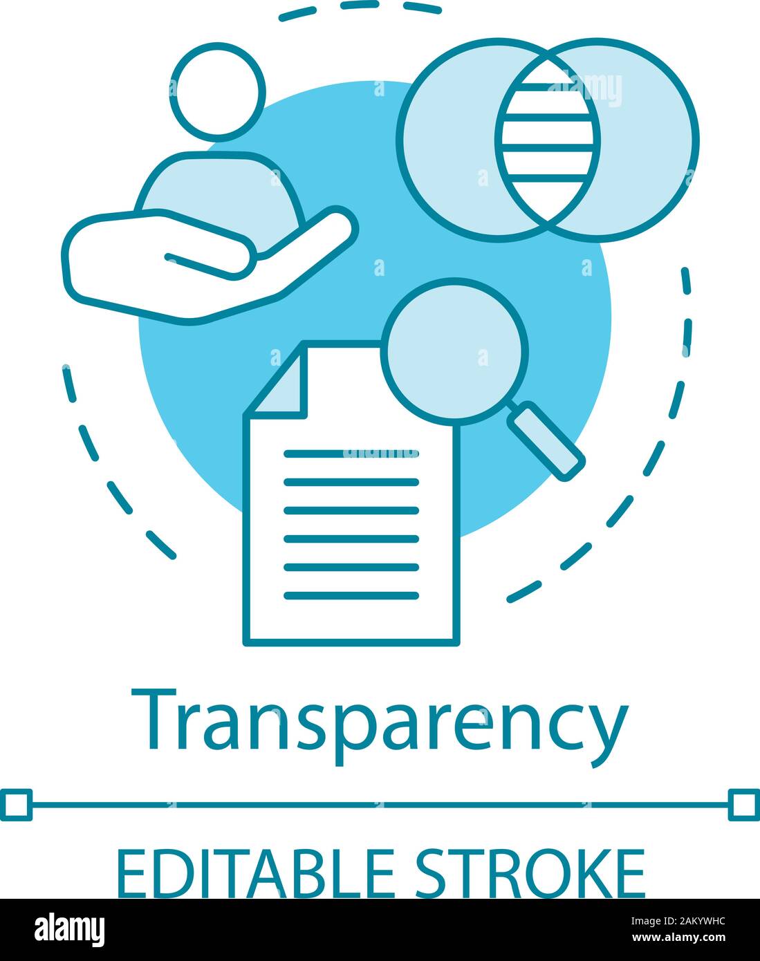 Transparency concept icon. Corporate policy idea thin line illustration ...