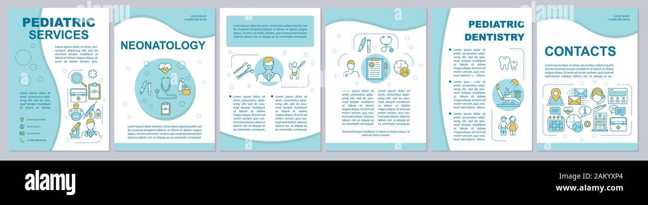 Pediatric services brochure template layout. Pediatrics, after hours ...