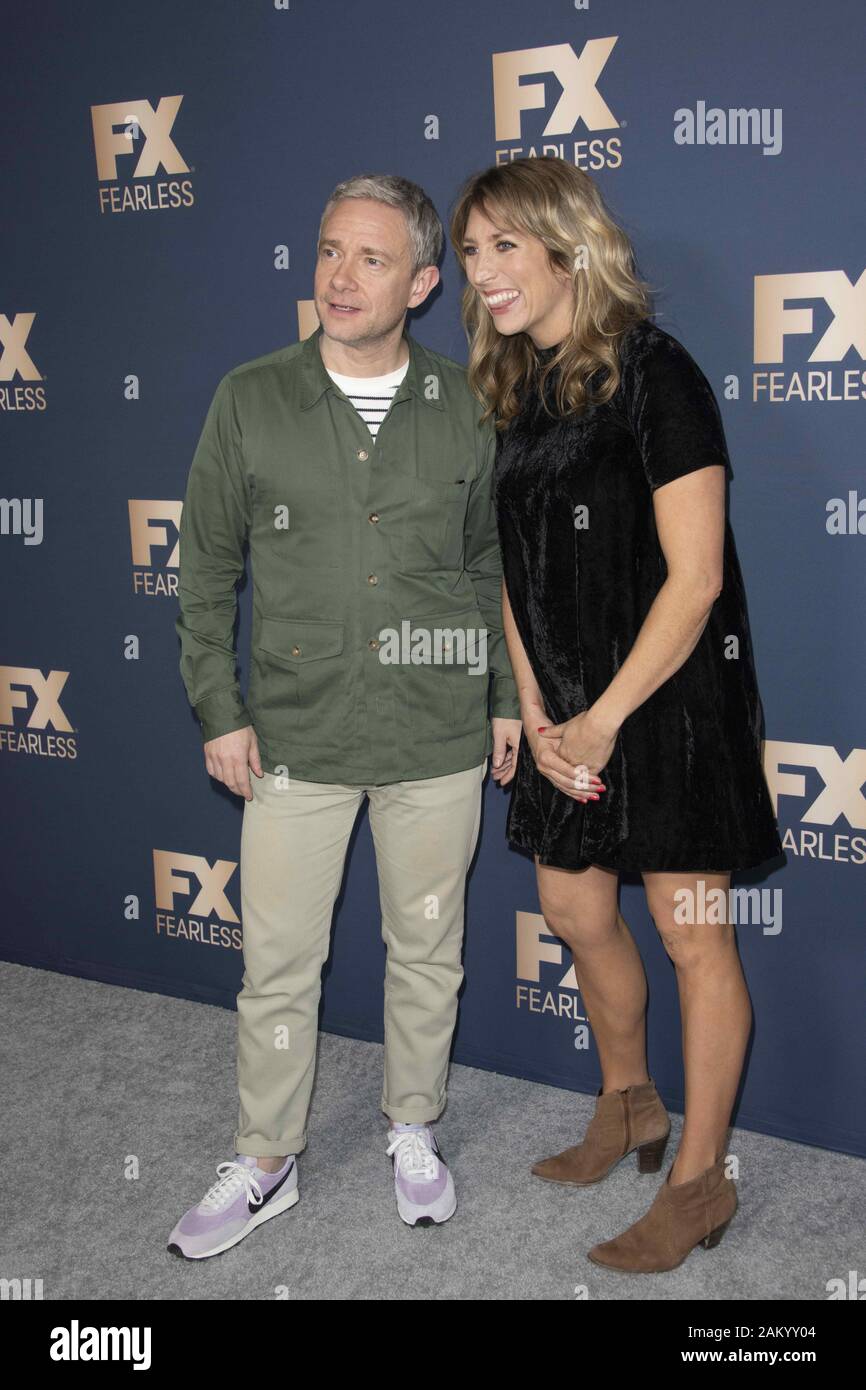 January 9, 2020, Pasadena, California, USA: MARTIN FREEMAN (L) and ...