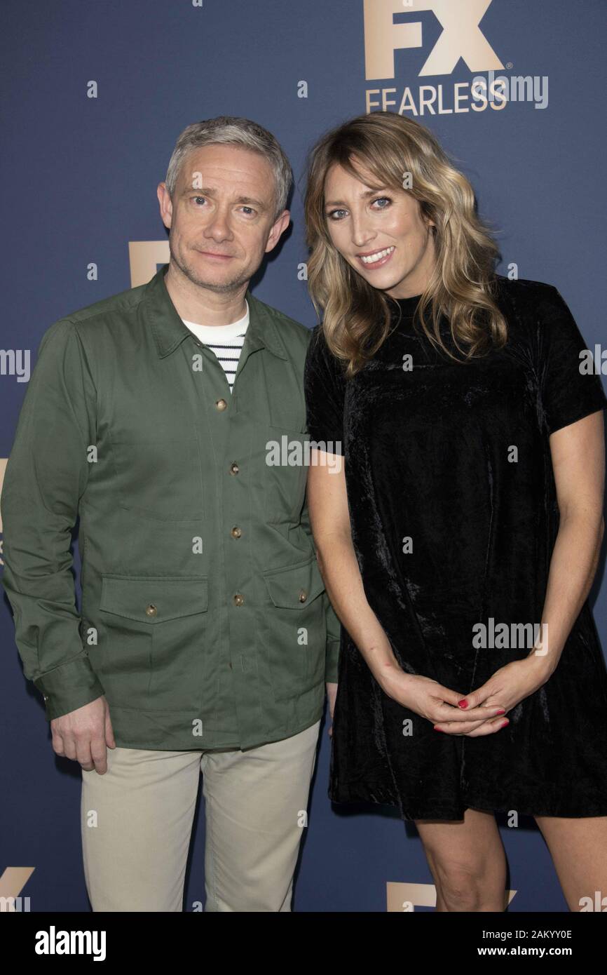 January 9, 2020, Pasadena, California, USA: MARTIN FREEMAN (L) and ...