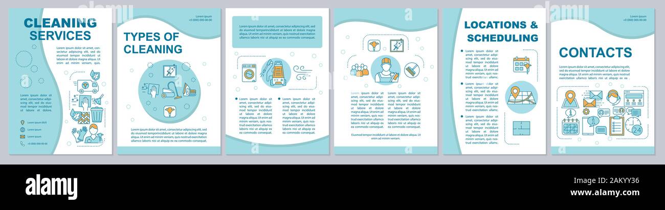 Cleaning services brochure template layout. Booklet, leaflet print ...