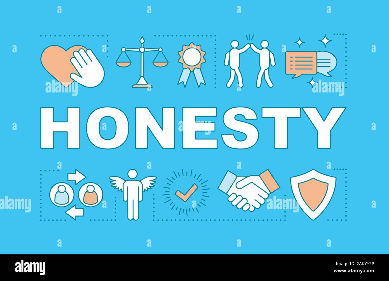 Honesty Word Concepts Banner Reliability Morality Liability