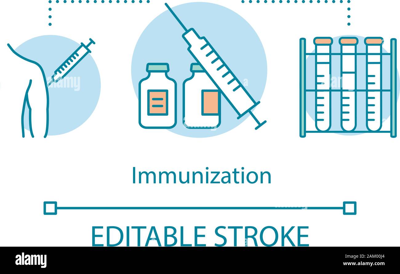 Immunization concept icon. Vaccination. Immune system protection ...