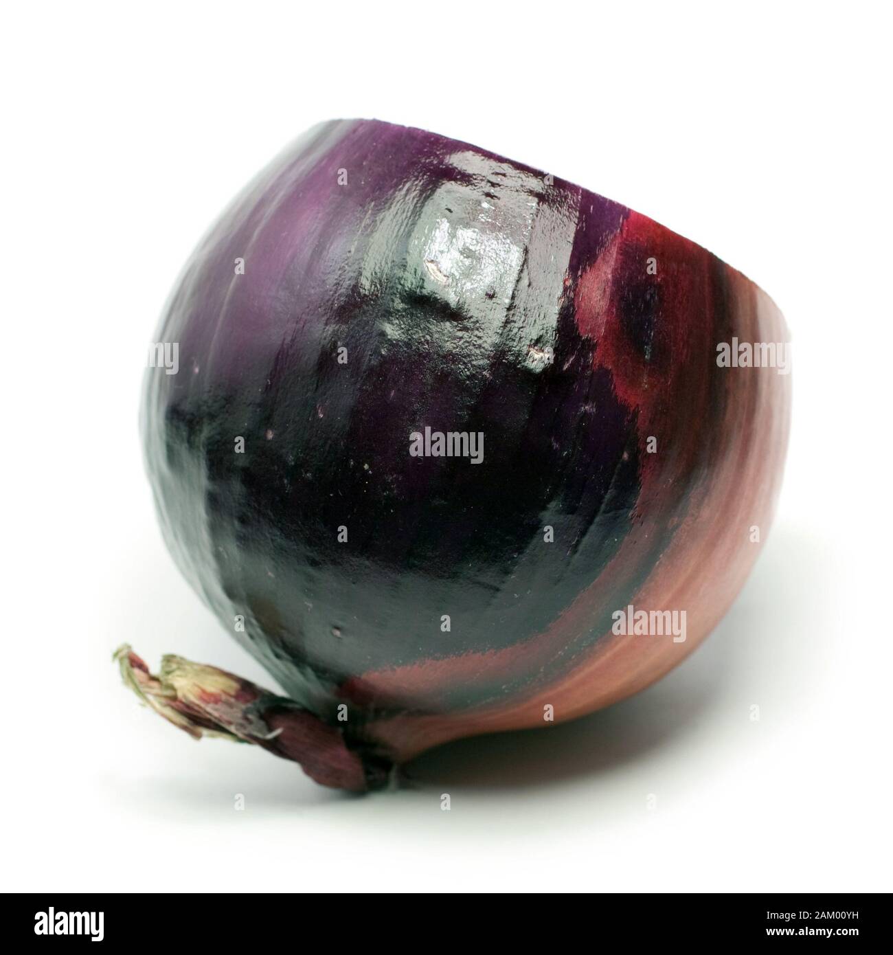 Close up shot of a red onion on white background Stock Photo - Alamy