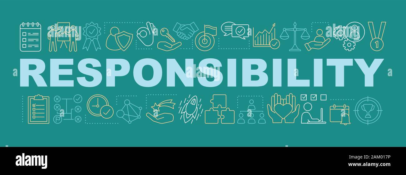 Responsibility word concepts banner. Goal achieving. Business ...