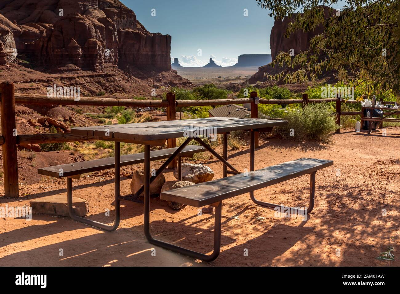 Camping with a view on the monuments of Monument Valley Stock Photo - Alamy