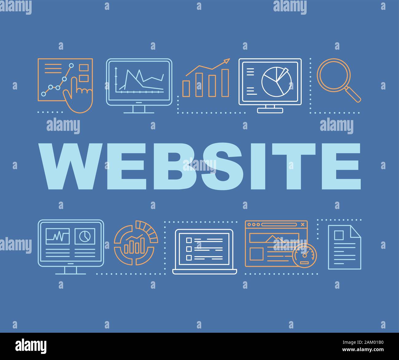 Website word concepts banner. Digital marketing. Web consulting, audit ...