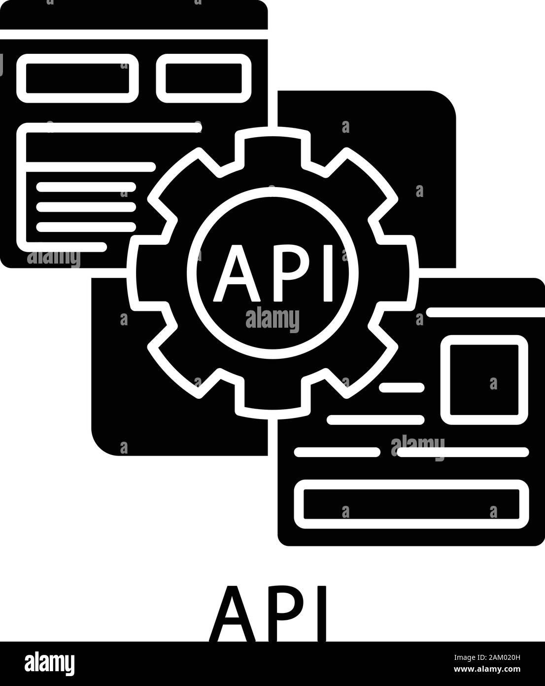 Api Glyph Icon Application Programming Interface Coding Software Building Blocks Robotic