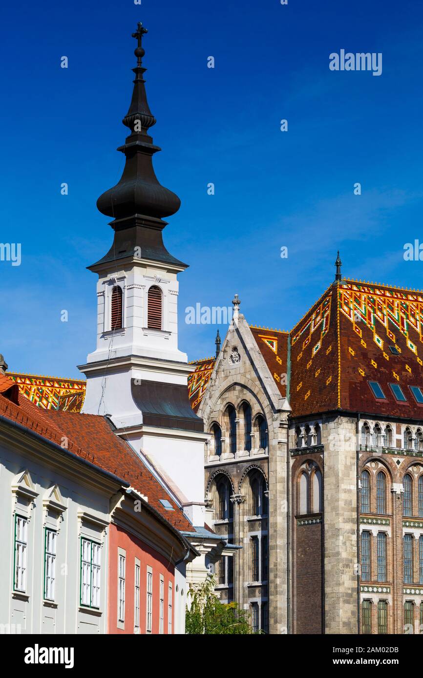 Architecture in the historic town centre of Buda in present day ...