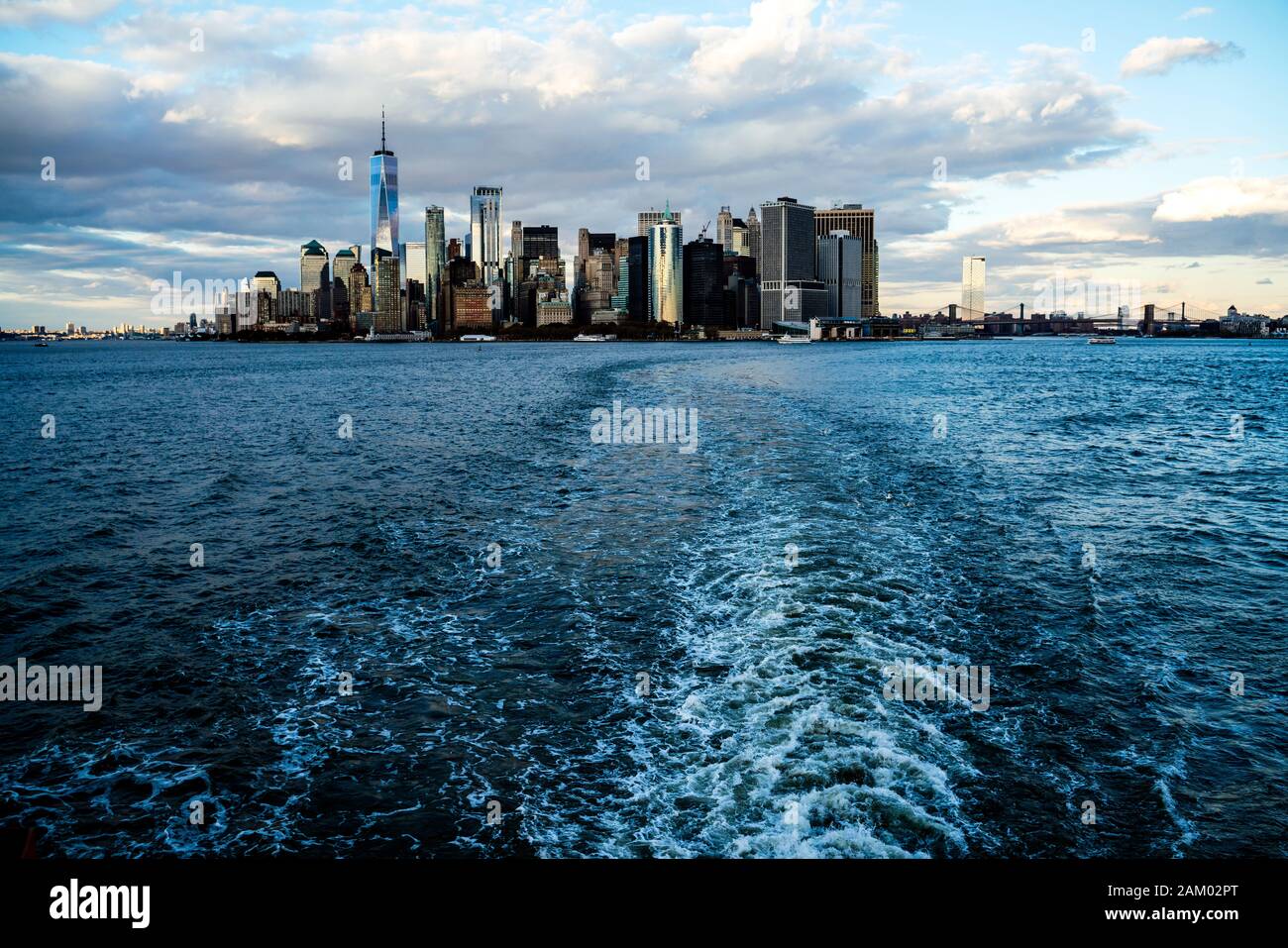 View of the World Trade Center skyline from the ship Stock Photo - Alamy