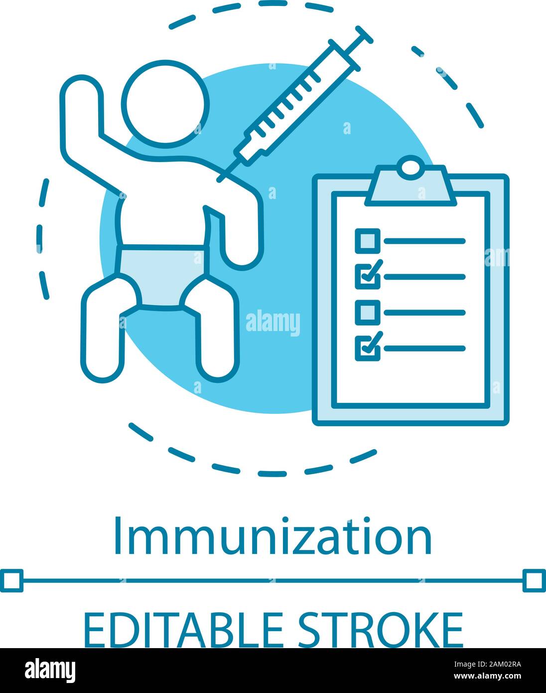Immunization concept icon. Immune system protection. Kid vaccine ...