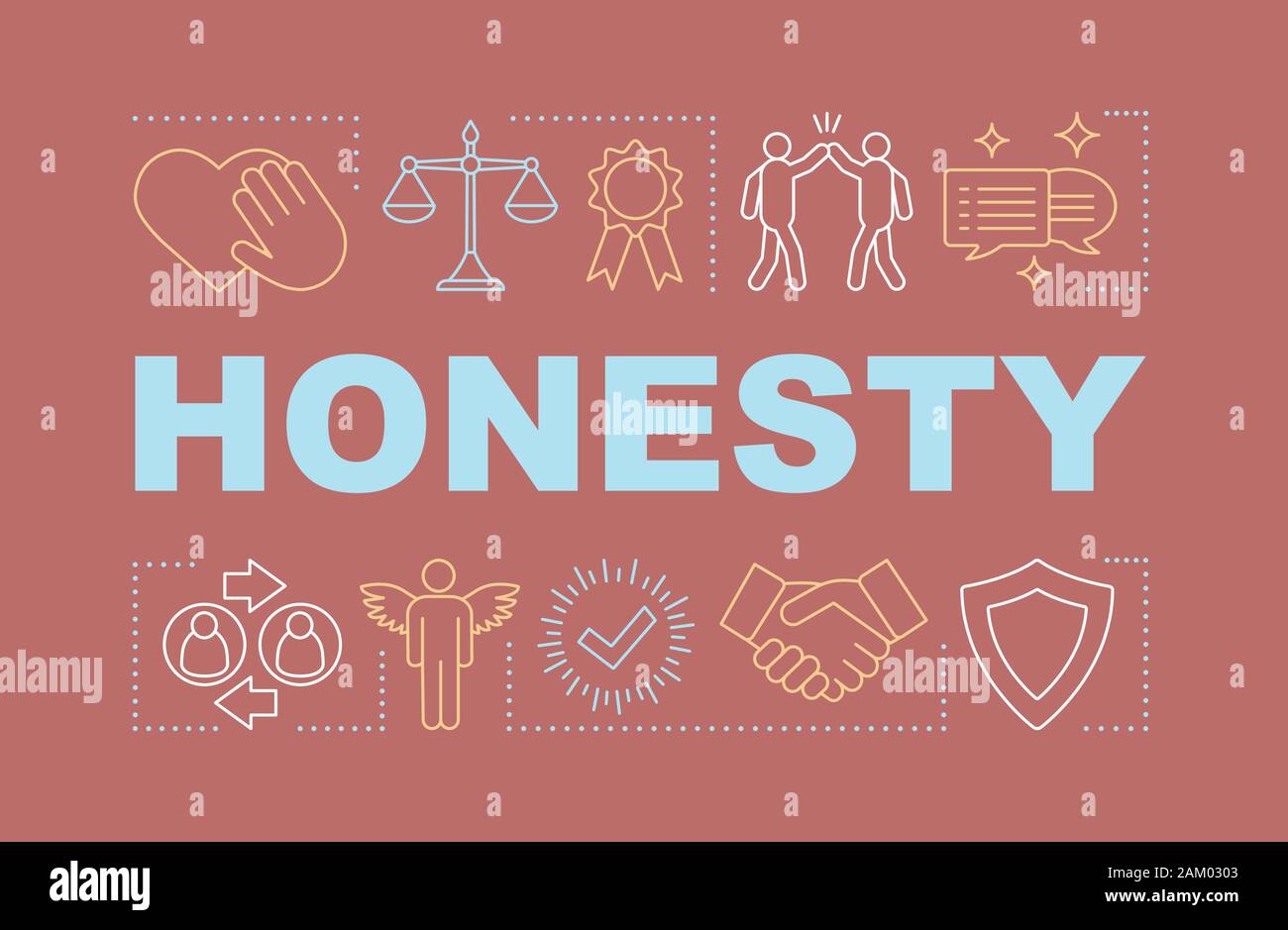 Honesty Word Concepts Banner Reliability Morality Liability