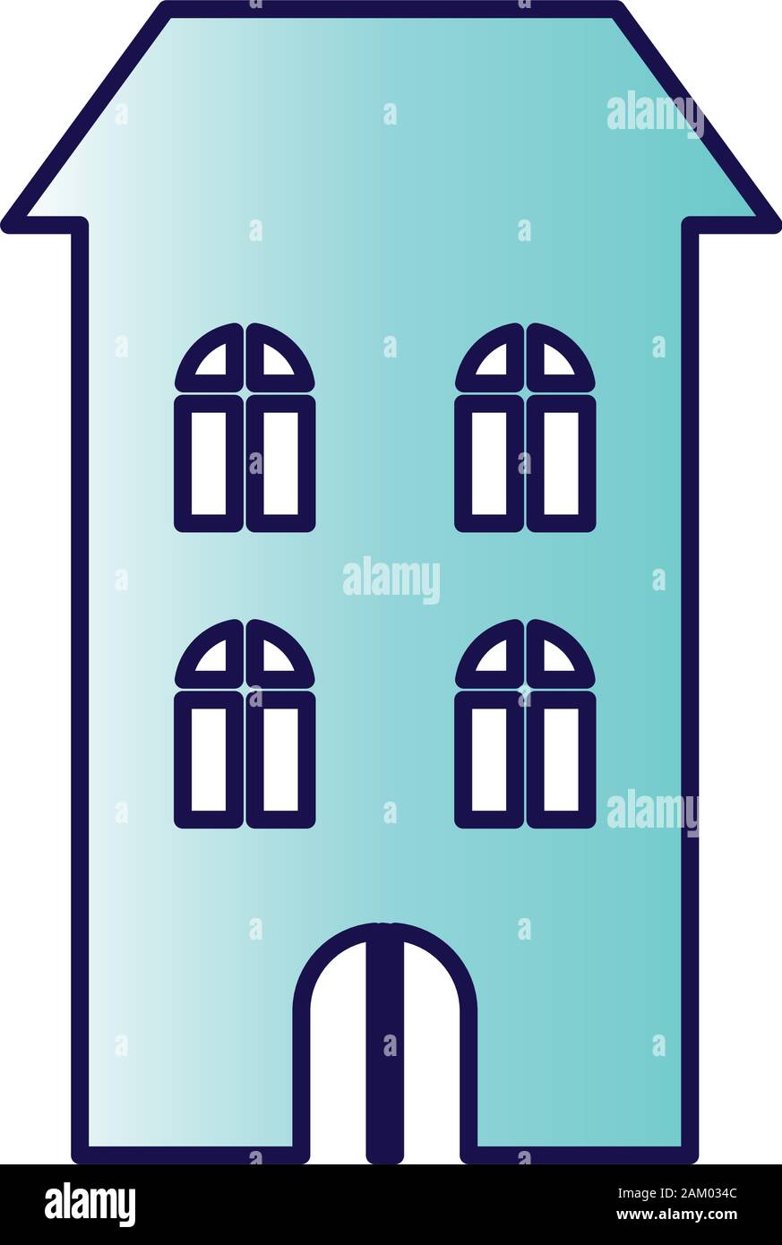 building commercial or residential gradient design vector illustration ...