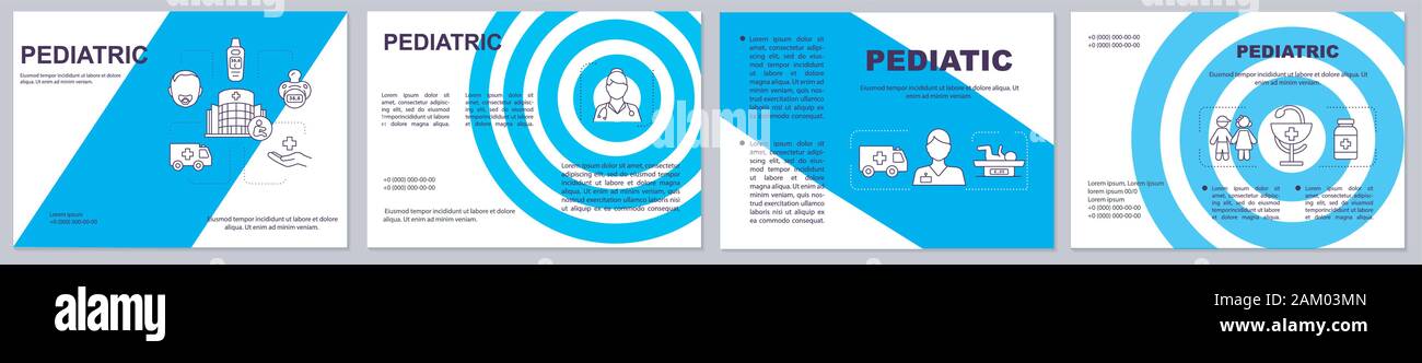 Pediatric brochure template layout. Services, doctors, childcare. Flyer ...