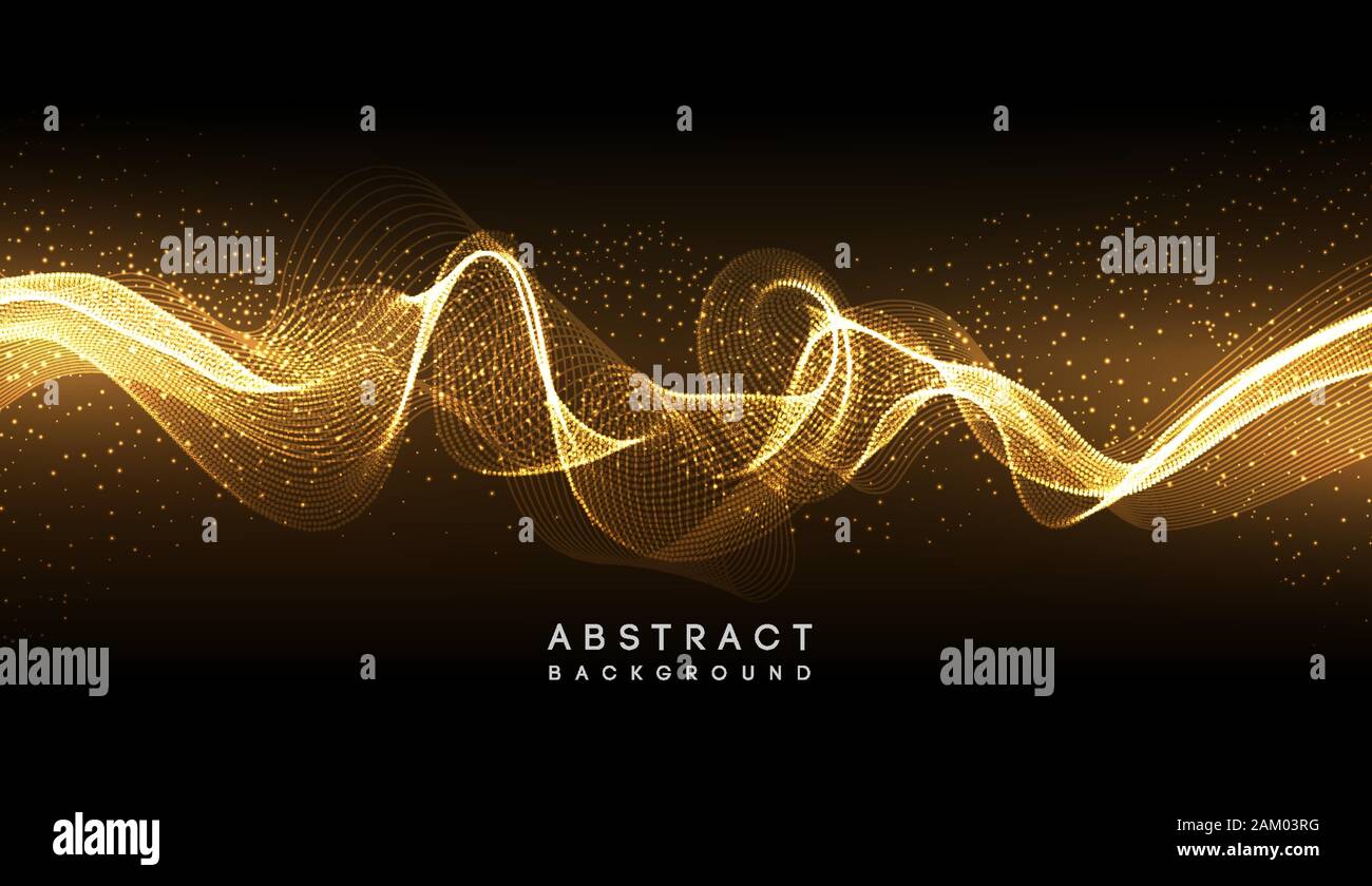 Abstract shiny color gold wave design element Stock Vector Image & Art ...