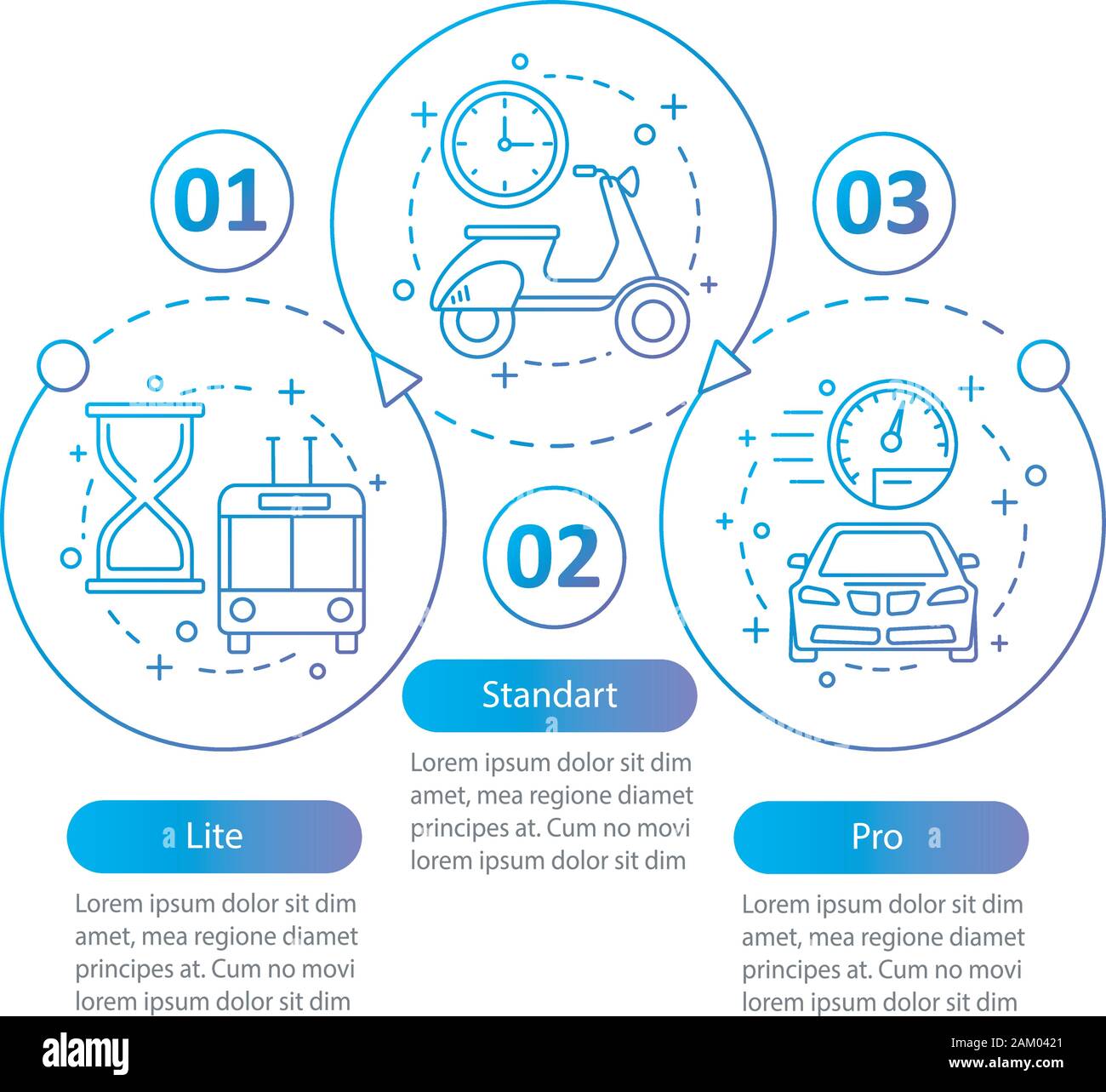 Tariff plans vector infographic template. Lite, standard, pro ...