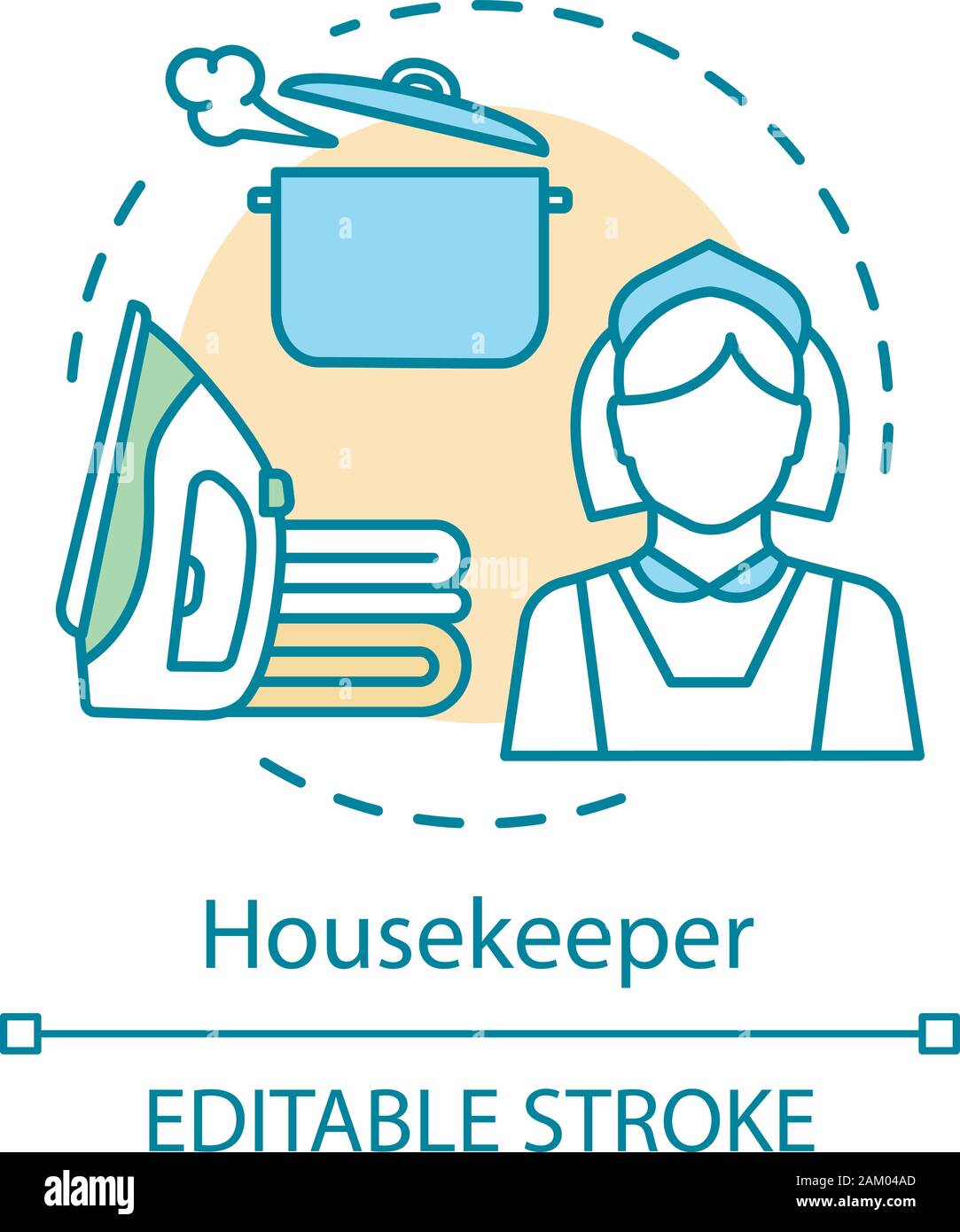 Household servant Stock Vector Images - Alamy