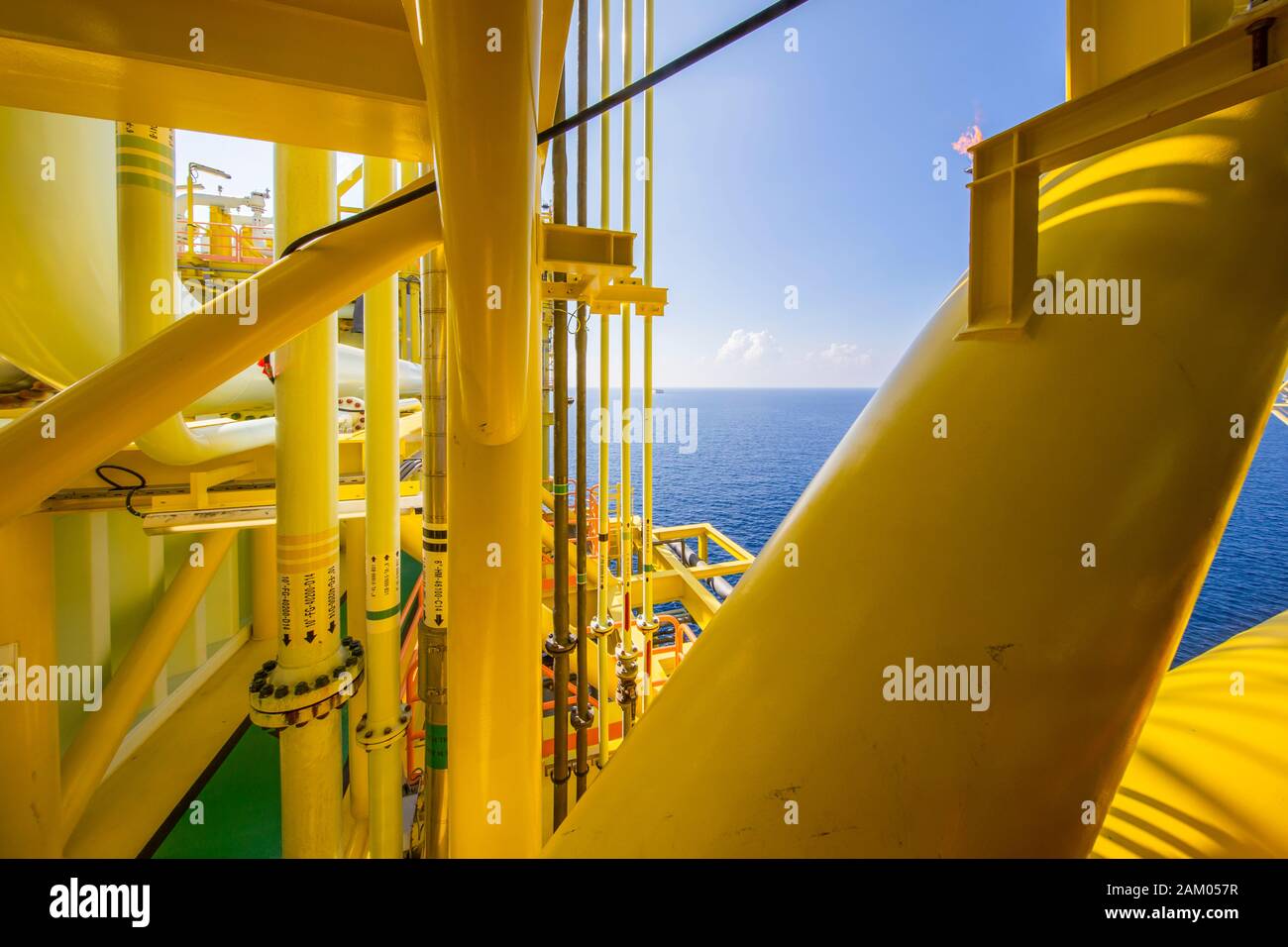 A structure onboard offshore production platform Stock Photo - Alamy