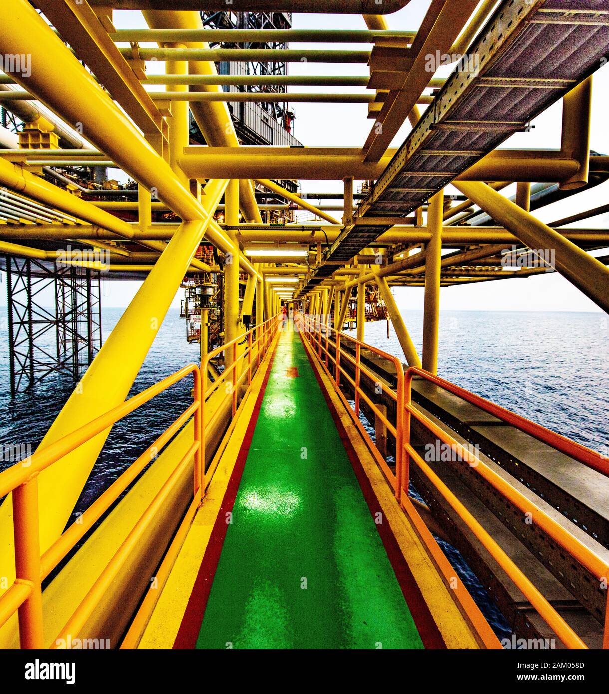 Bridge onboard offshore production platform Stock Photo - Alamy