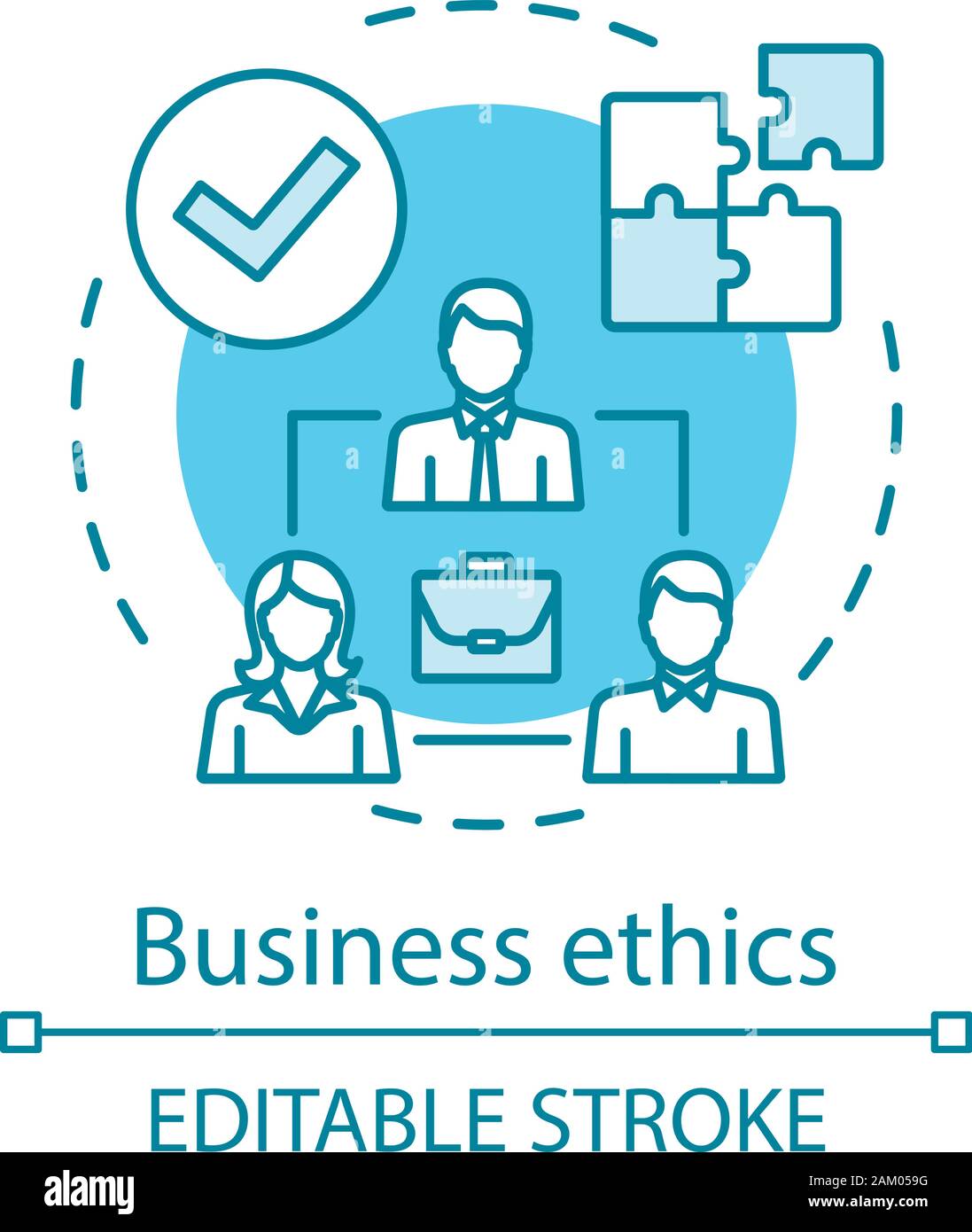 Business ethics concept icon. Corporate policy idea thin line ...