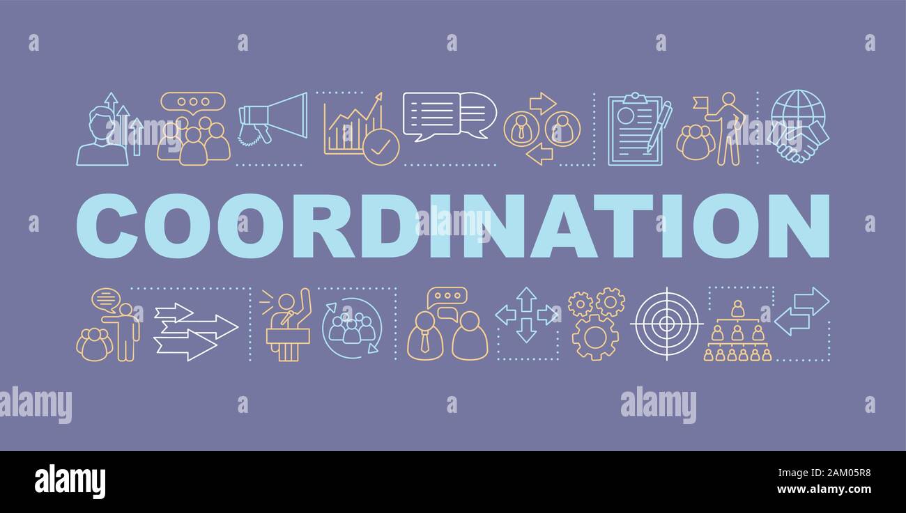 Coordination word concepts banner. Personal success. Skill improvement ...