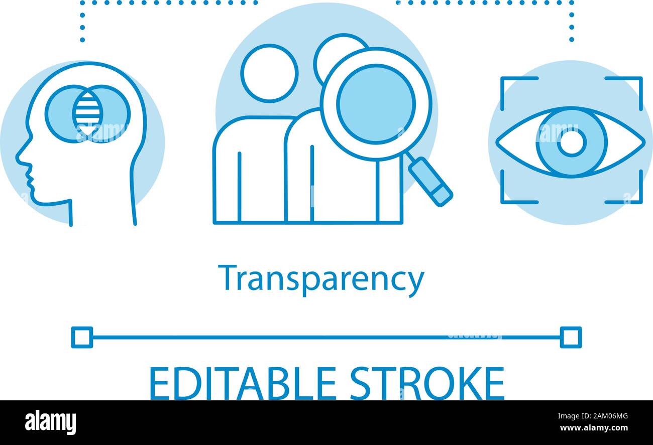 Transparency concept icon. Honesty idea thin line illustration ...