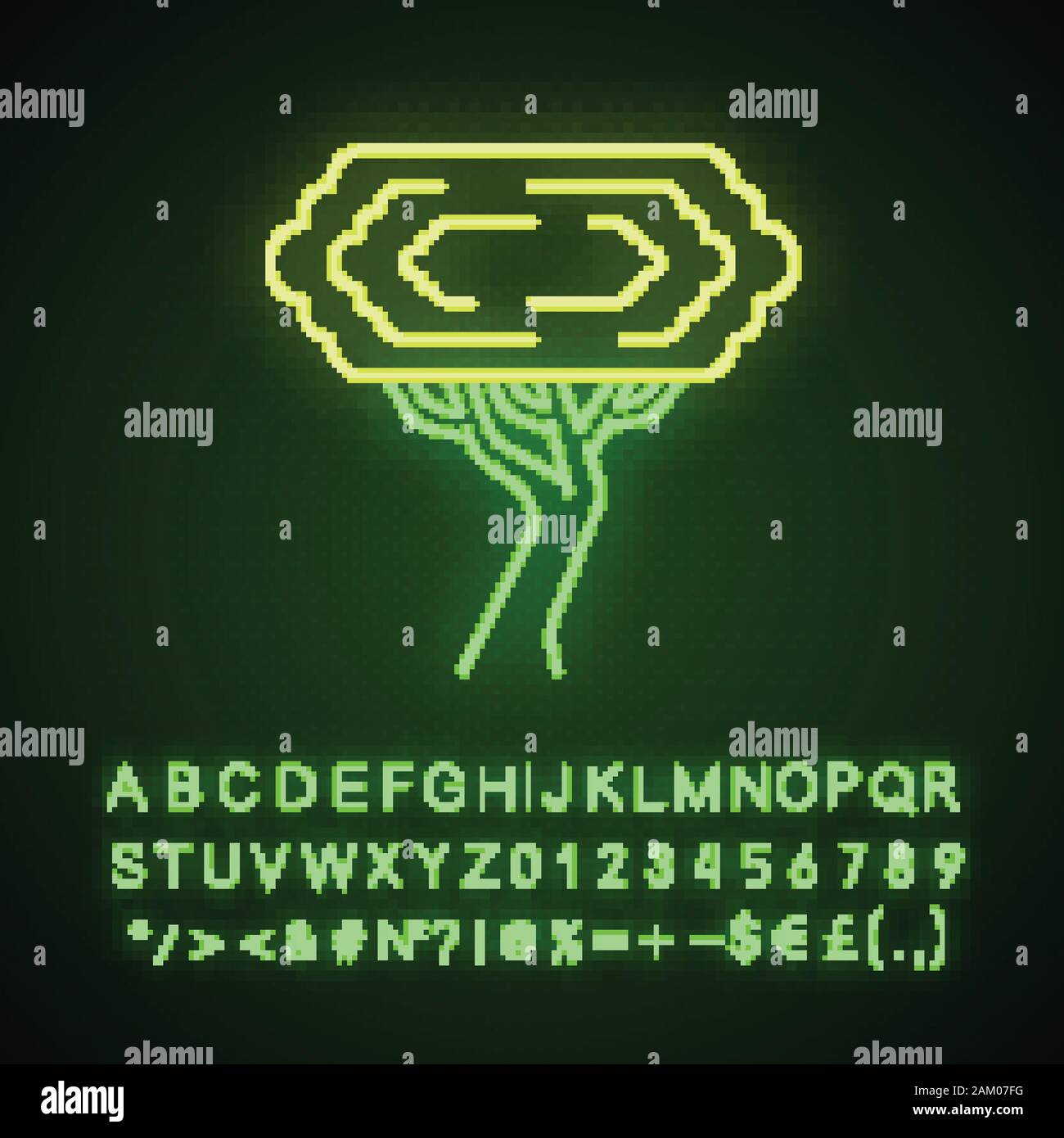 Yellow neon sign garden hi-res stock photography and images - Alamy