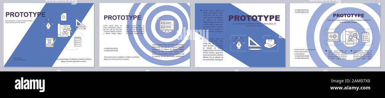 Prototype brochure template layout. Preliminary product. MVP. Flyer ...