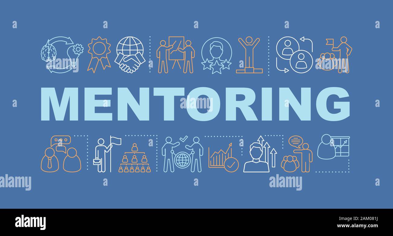 Mentoring word concepts banner. Leadership. Personal growth and success ...