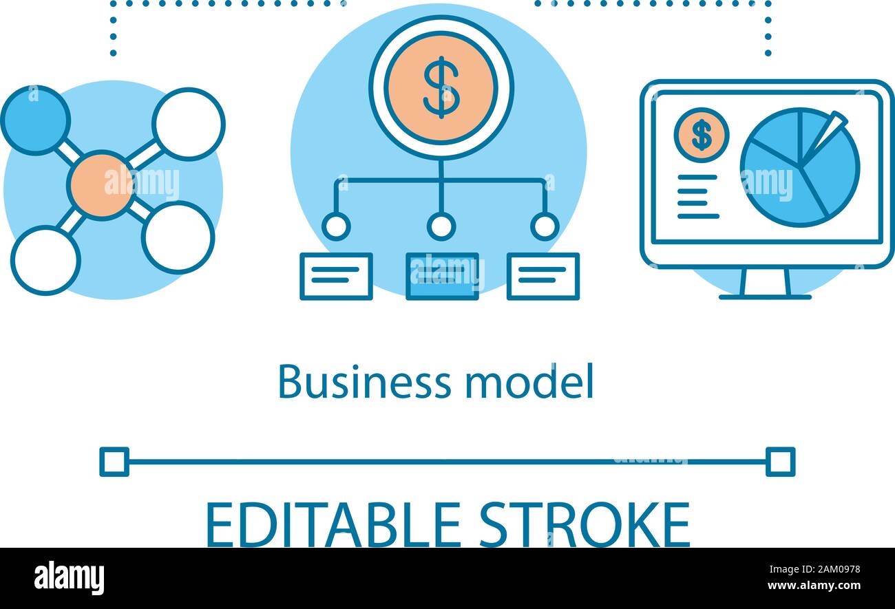 Business model concept icon. Startup development strategy. Finance ...