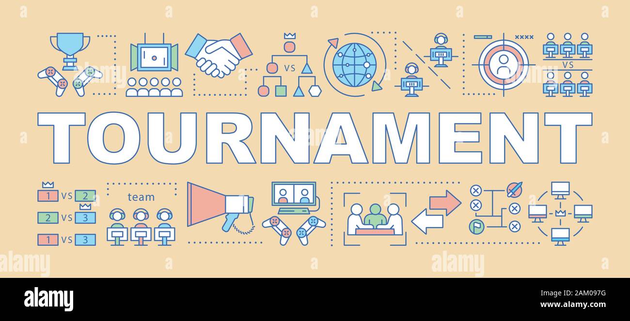 Tournament word concepts banner. E sports championship. Cyber sport ...