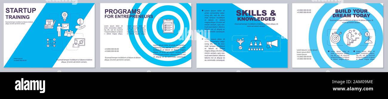 Startup training brochure template layout. Businessman coaching. Flyer ...