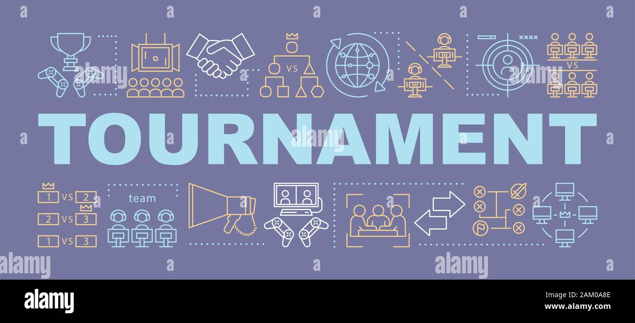 Tournament word concepts banner. E sports championship. Cyber sport ...