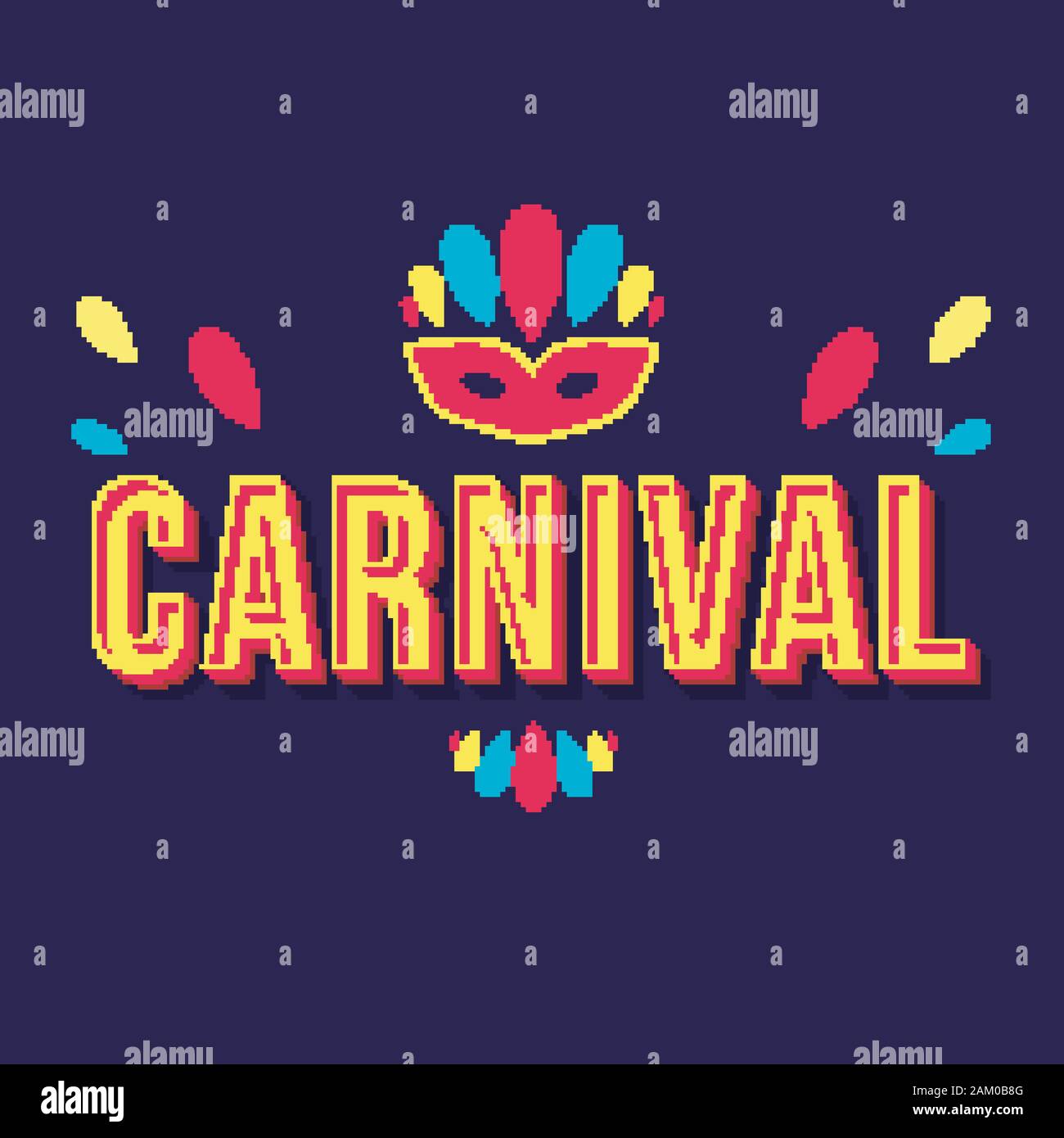 Carnival vintage 3d vector lettering. Retro bold font. Pop art stylized ...