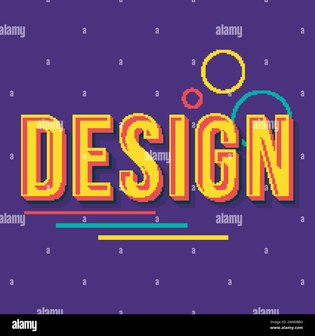 Design vintage 3d vector lettering. Retro bold font, typeface. Yellow ...