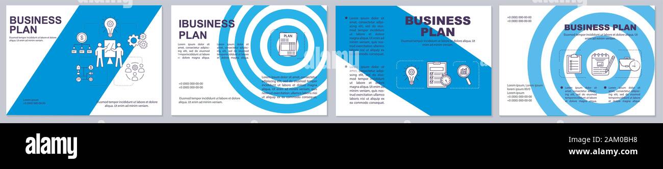 Business plan brochure template layout. Strategic management. Flyer ...