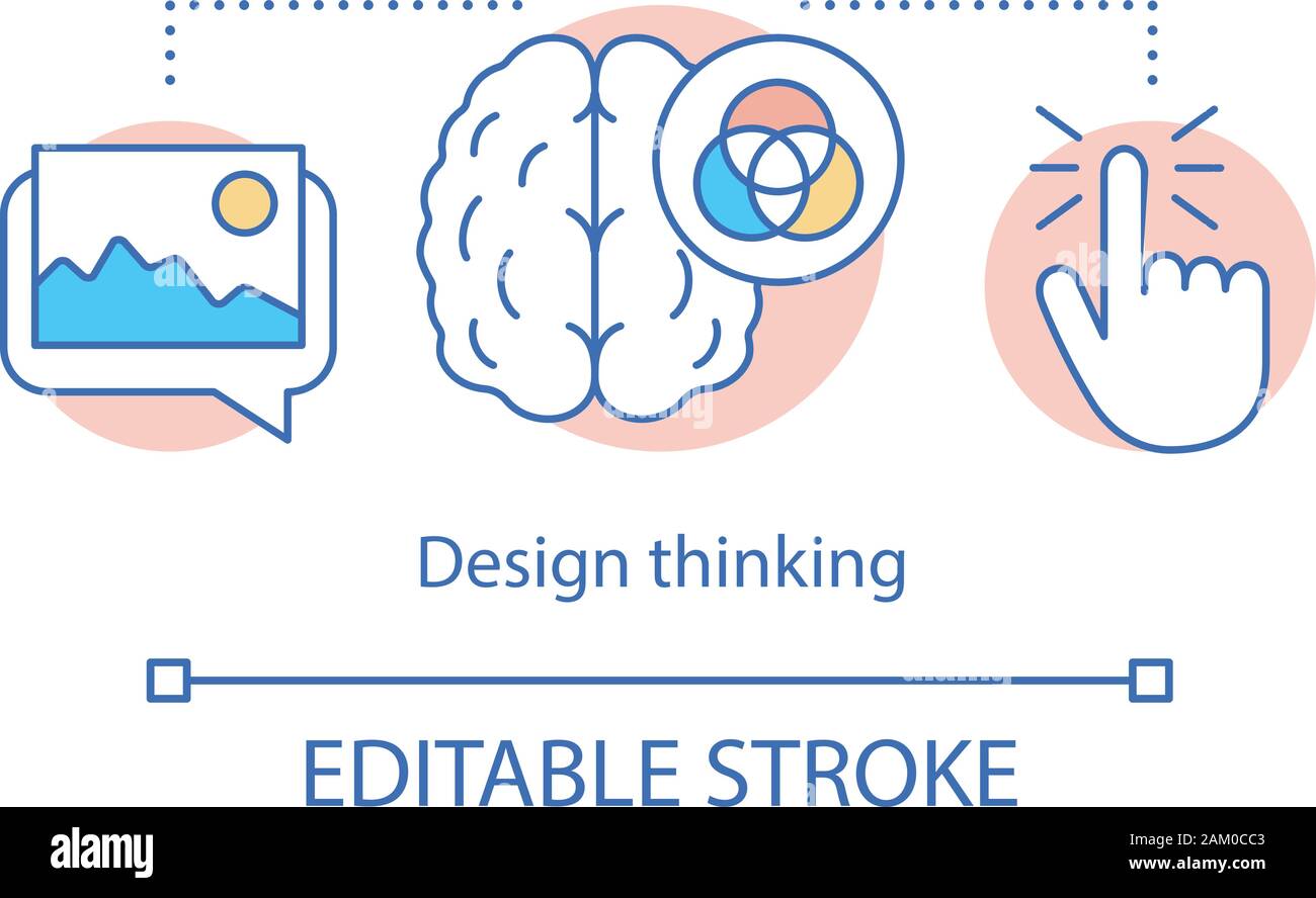 Design thinking concept icon. Creativity. Imagination. Designer work ...