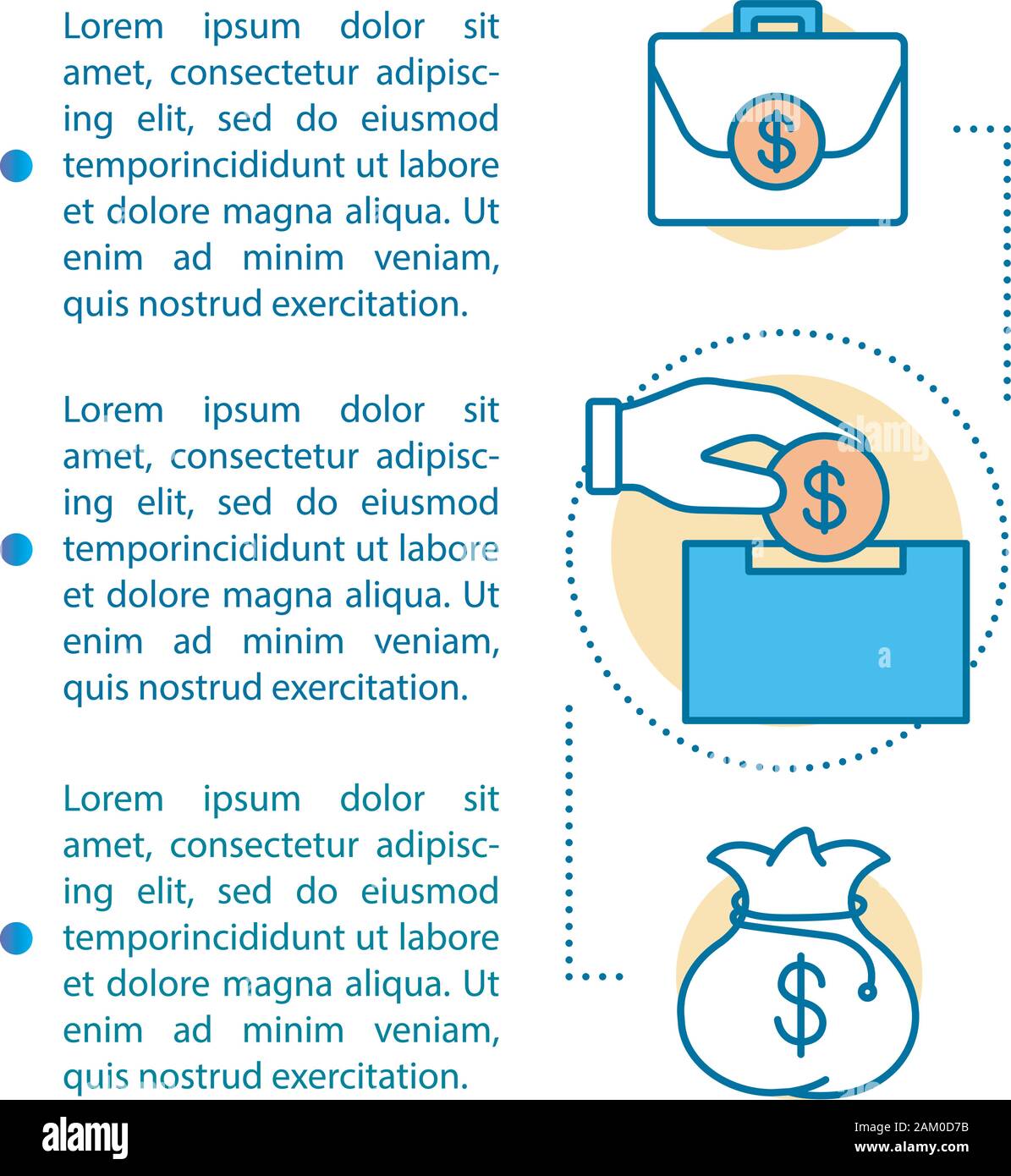Funding article page vector template. Ways to attract investment ...