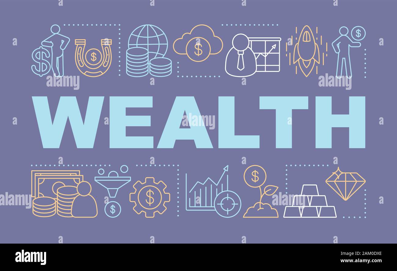 Wealth word concepts banner. Making money. Profit growth. Business ...
