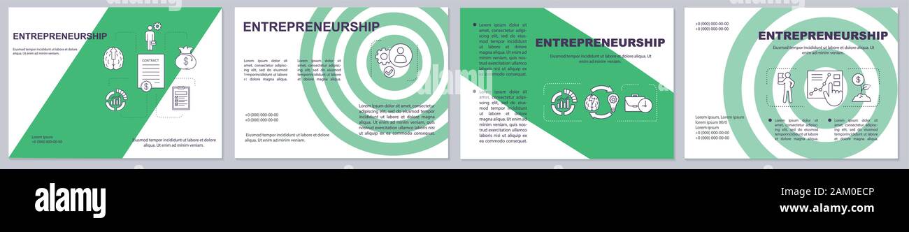 Entrepreneurship brochure template layout. Running business. Flyer ...
