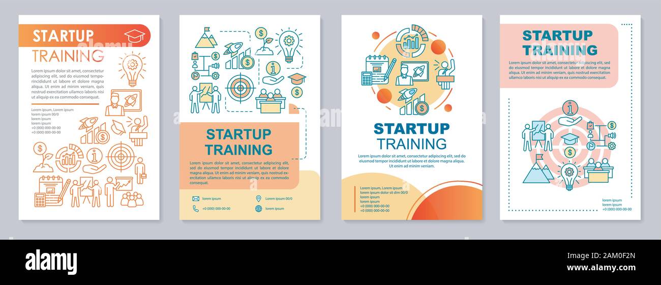 Startup training brochure template layout. Business seminar. Flyer ...