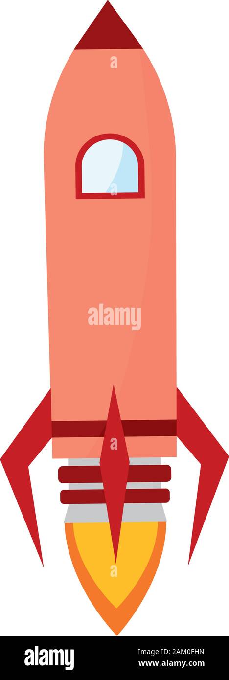 Isolated rocket taking off - Vector illustration design Stock Vector ...