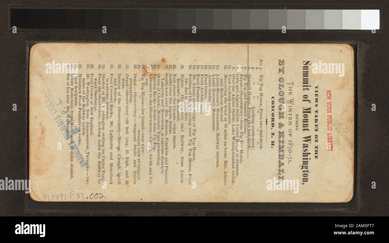 Summit House, frost two feet high by Clough & Kimball.; Summit House ...