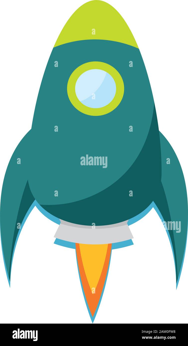 Isolated rocket taking off - Vector illustration design Stock Vector ...