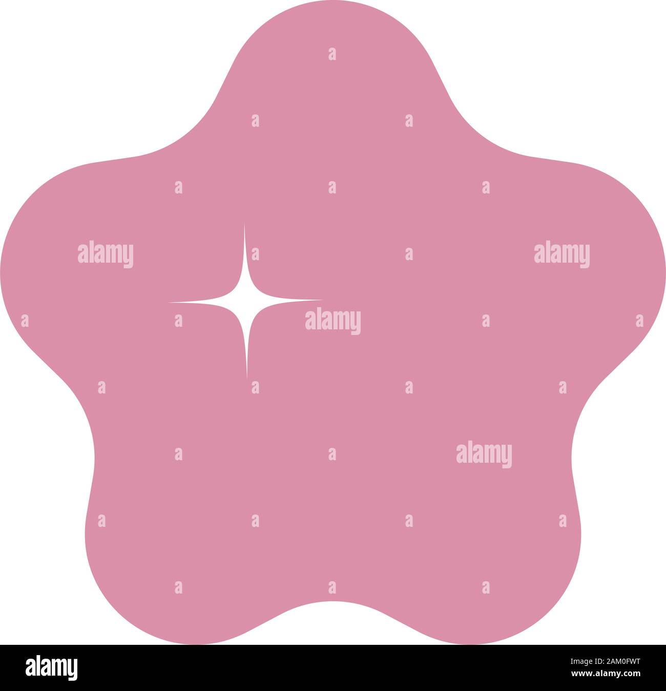 pink star bright decoration fantasy icon vector illustration Stock ...