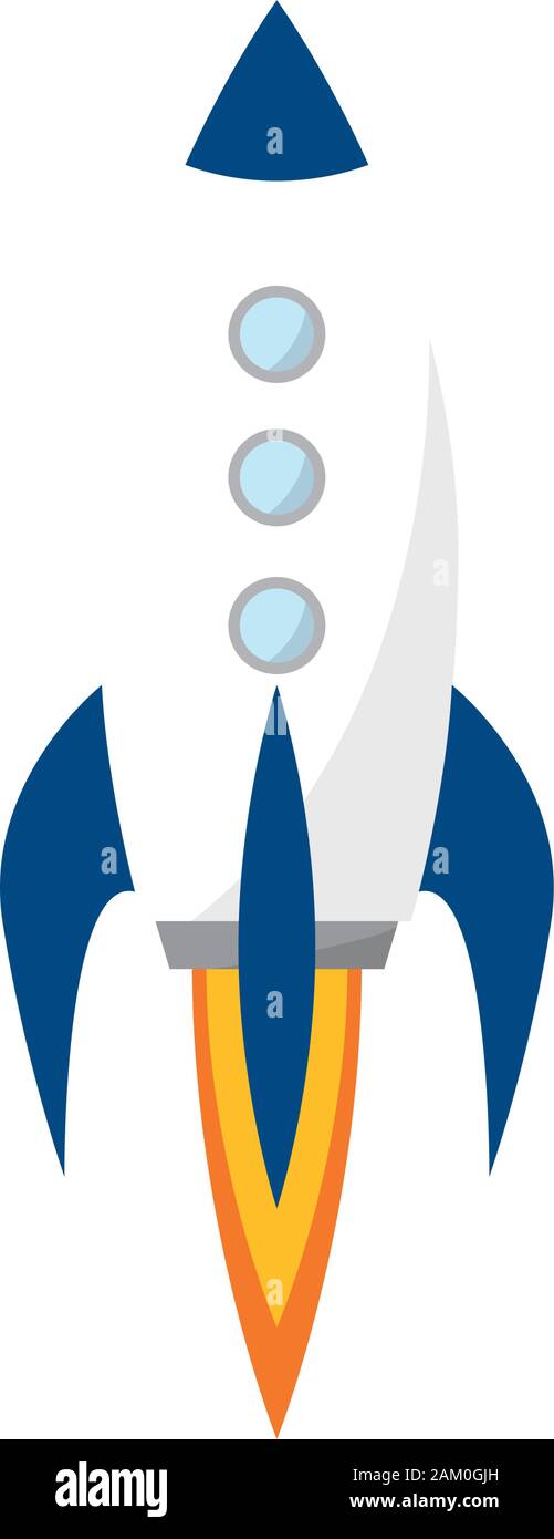 Isolated rocket taking off - Vector illustration design Stock Vector ...